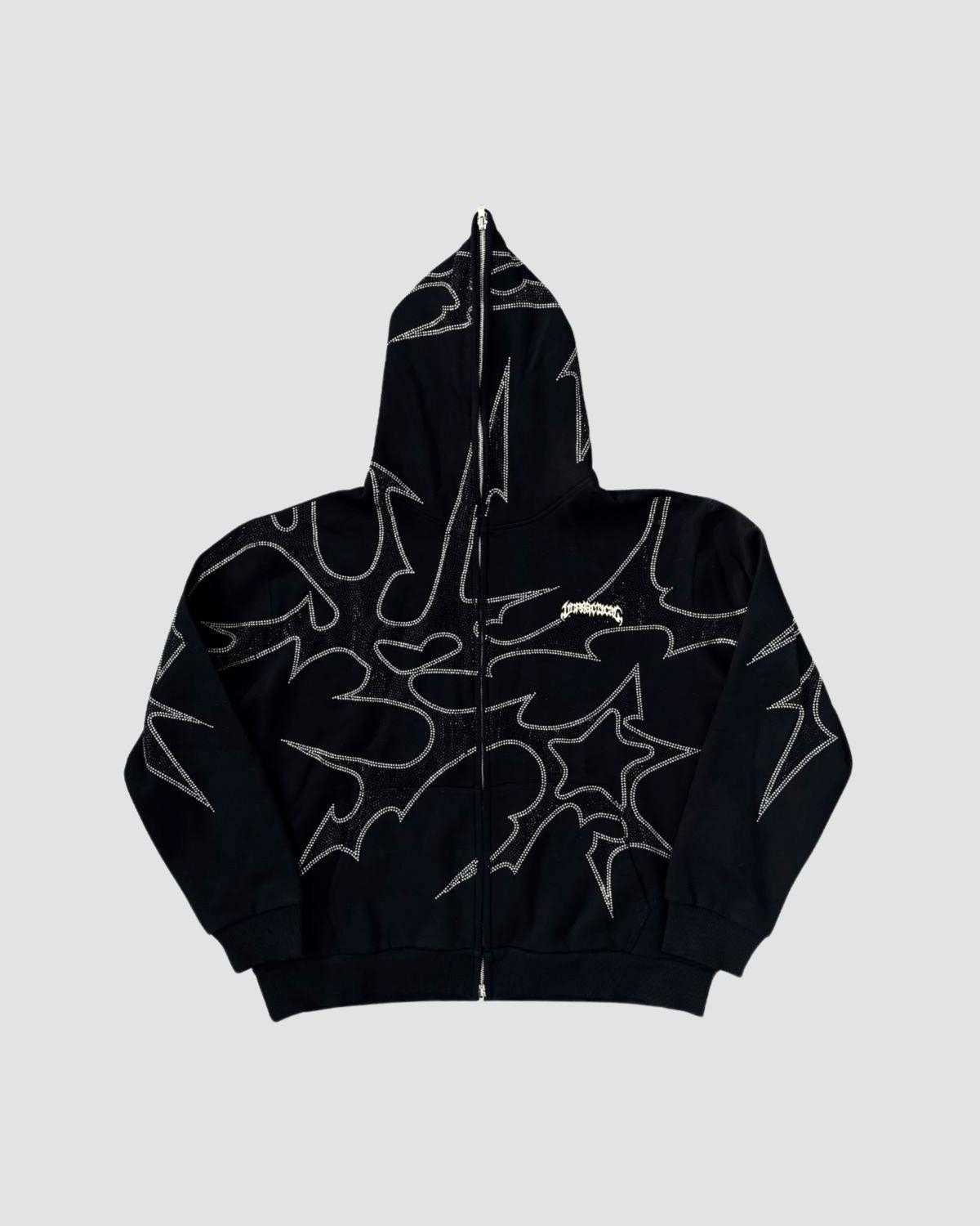 THORNS ZIP HOODIE BLACK – Unpractical